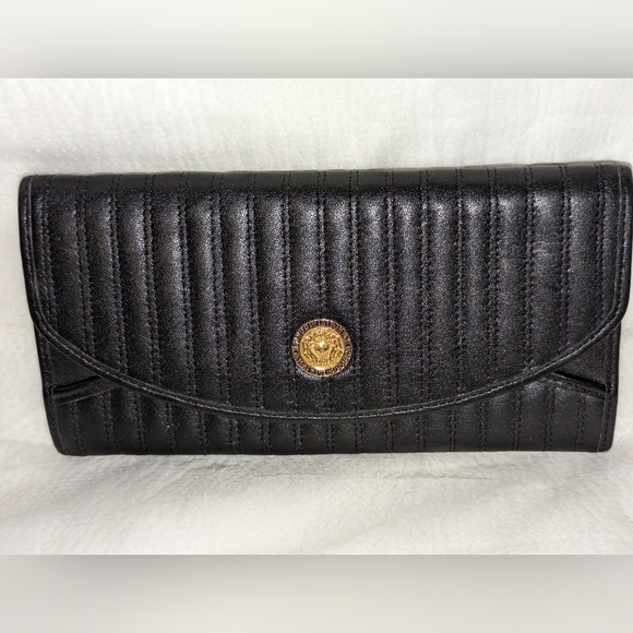 Pierre Balmain | Bags | Pierre Balmain Quilted Leather Wallet Vintage ...